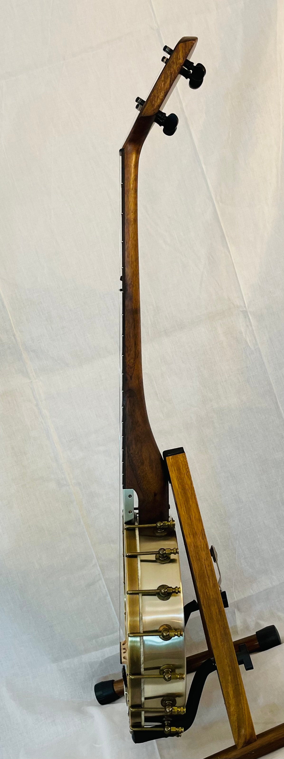 Figured Walnut Dobson Double Spunover Banjo | K. VanMeter Banjos